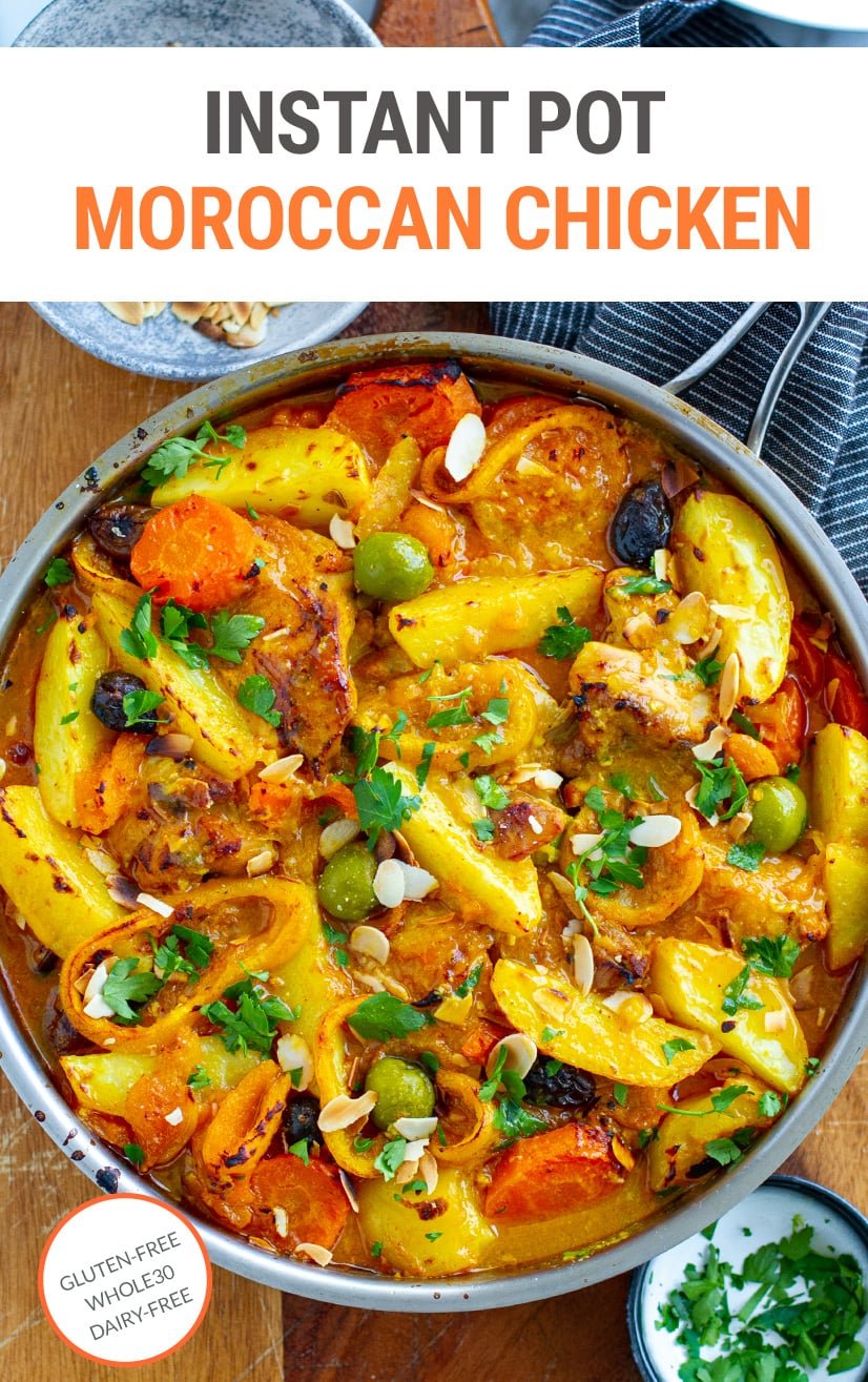 Instant Pot Moroccan Chicken With Lemon, Olives & Potatoes