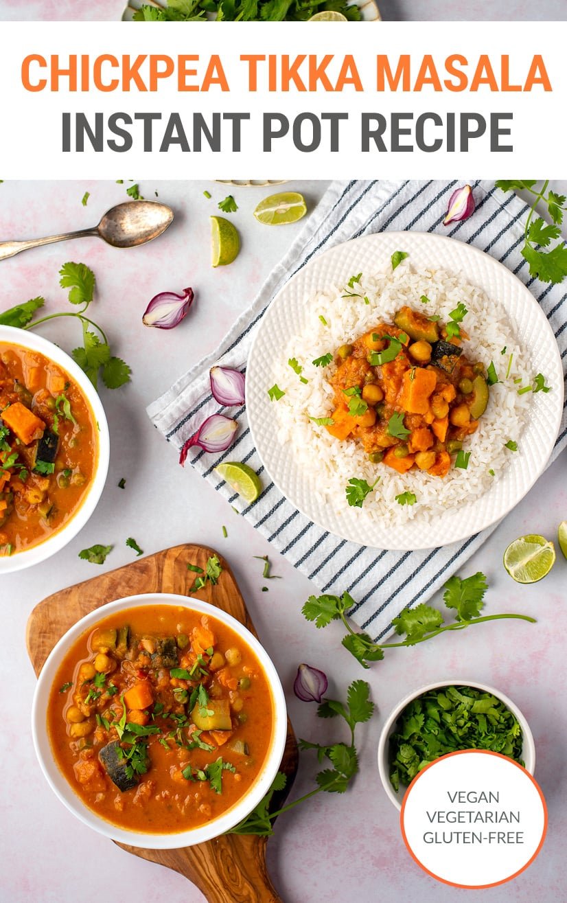 Instant Pot Tikka Masala With Chickpeas & Sweet Potato (Vegan)