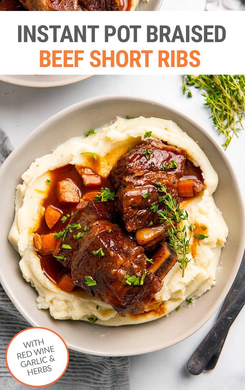Instant Pot Short Ribs With Garlic & Wine